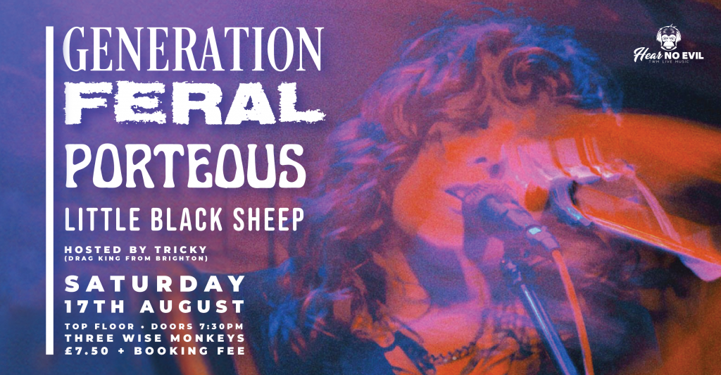 Generation Feral, Porteous, Little Black Sheep: Hosted by Tricky (Drag ...